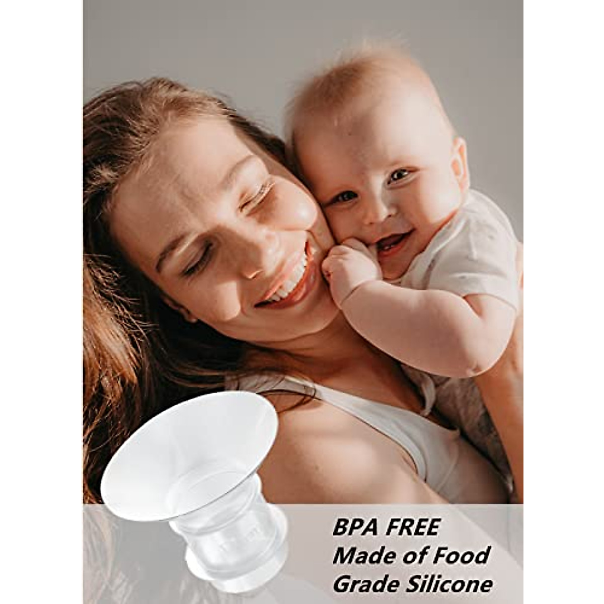 2PCS Flange Insert 21mm Compatible with Medela/Spectra/Willow/TSRETE/Momcozy S9/S12/S9Pro/S12Pro Breastpump 24mm Shields, Reduce 24mm Nipple Tunnel Down to Correct Size, Pump Parts Replace (21mm)