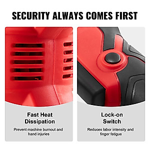 VEVOR Handheld Concrete Vibrator, 800W Electric Vibrator 13000 VPM, Electric Concrete Vibrating Tool With 6.6ft / 2m Shaft Rod, Portable Pencil Cement Vibrator Remove Air Bubble and Mix Concrete