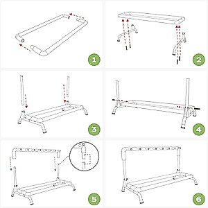 AW 7 Seven Holder Multi Guitar Folding Stand Band Stage Bass Acoustic Guitar Display Rack
