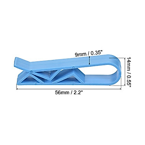 MECCANIXITY Garbage Bin Clip Kitchen Trash Can Waste Basket Garbage Bin Clamp Non-Slip Clip Clamp Blue, Pack of 12