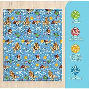 LA GRANJA DE ZENÓN Flannel Blanket 1 Square El Reino Infantil | Super Soft Plush Throw Blanket | Kids Bedroom Decor