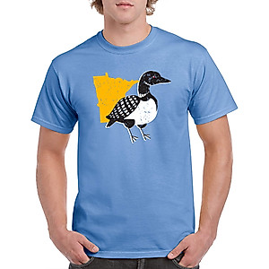 Minnesota State Bird - Loon State Pride T Shirt - Medium - Carolina Blue