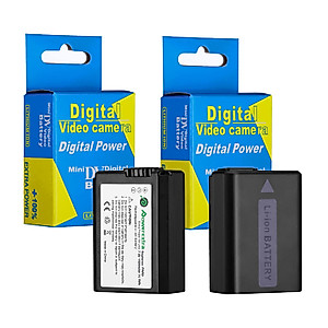 Powerextra 2 Pack Replacement NP-FW50 Battery Compatible with Sony ZV-E10,Alpha A6000, A6500, A6300, A7, A7II, A7SII, A7S, A7S2, A7R, A7R2, A7RII, A55, A5100, RX10, RX10II Digital Camera