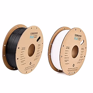 Comgrow PLA 3D Printer Filament Black and PLA 3D Printer Filament White
