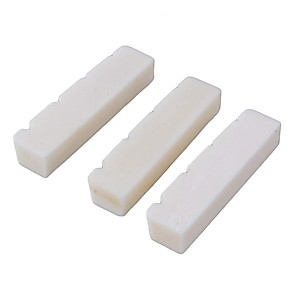 BQLZR Bass Bone Bridge Saddle and Nut For 4 String Bass Guitar Pack of 3
