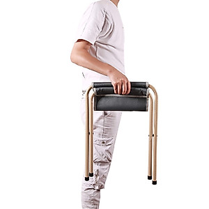 REDCAMP 2 Pack Folding Camping Stool for Adults, 15 Inch Tall Sturdy Portable Camp Stools for Outdoor Fishing Hiking, Support 300 LBS Capacity, Gray