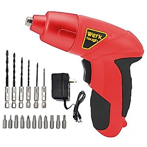 Werktough 4.8v Electric Screwdriver Cordless Mini Drill with 6 Hexagon Drill Bits and 11 CRV Screwdriver Bits-Power Your Projects with Precision and Speed