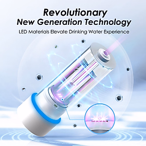 Waterdrop 17UB-UF 0.01 μm Ultra Filtration Under Sink Water Filter System and LED UV͎ Ultrąviolët Water Sterilizër Filter for Kitchen, Mercury-Free, FCC Certified, Stainless Steel, 50 Years Life Time