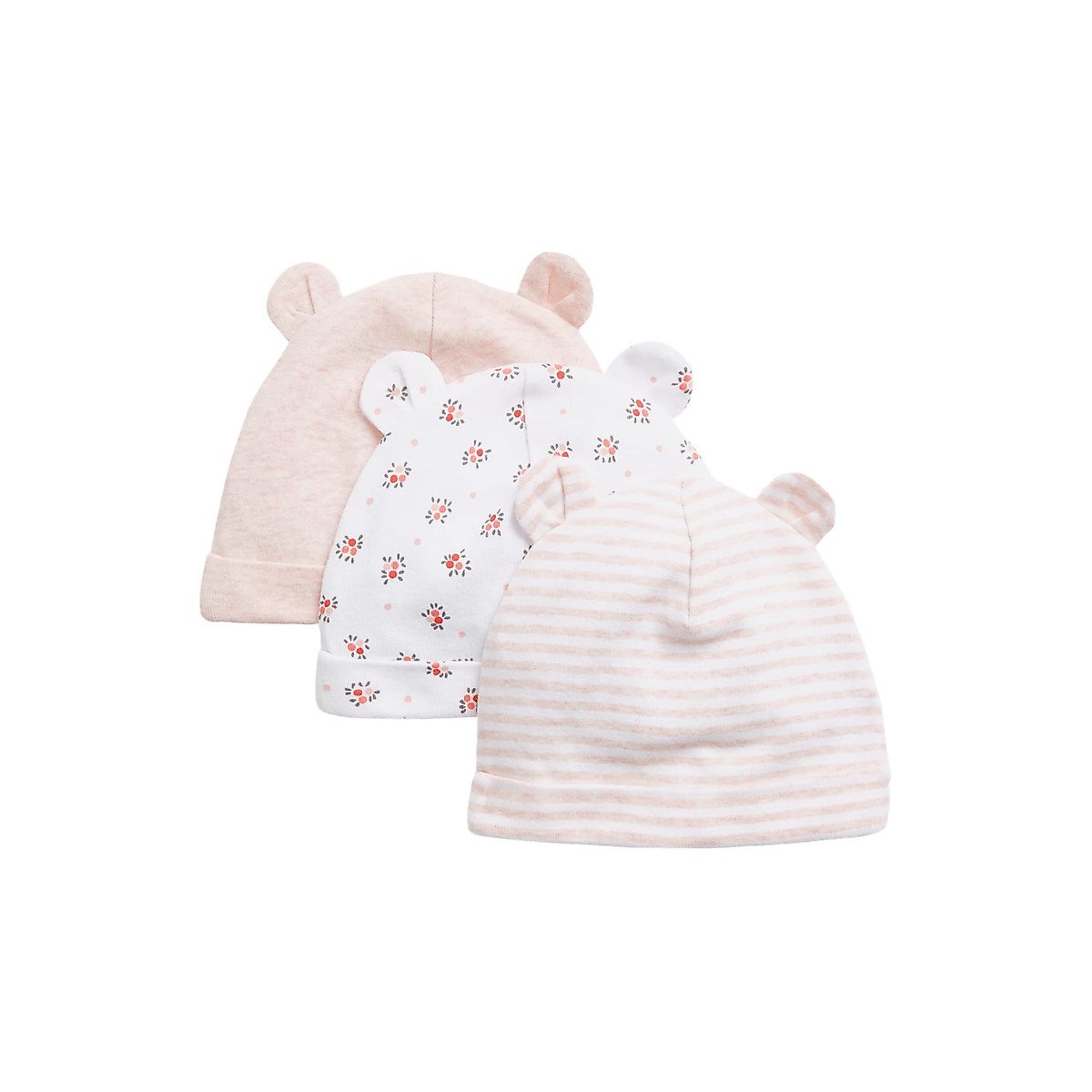 GAP unisex baby First Favourite Beanie Hats, Grey Heather/White, 0-3 Months US