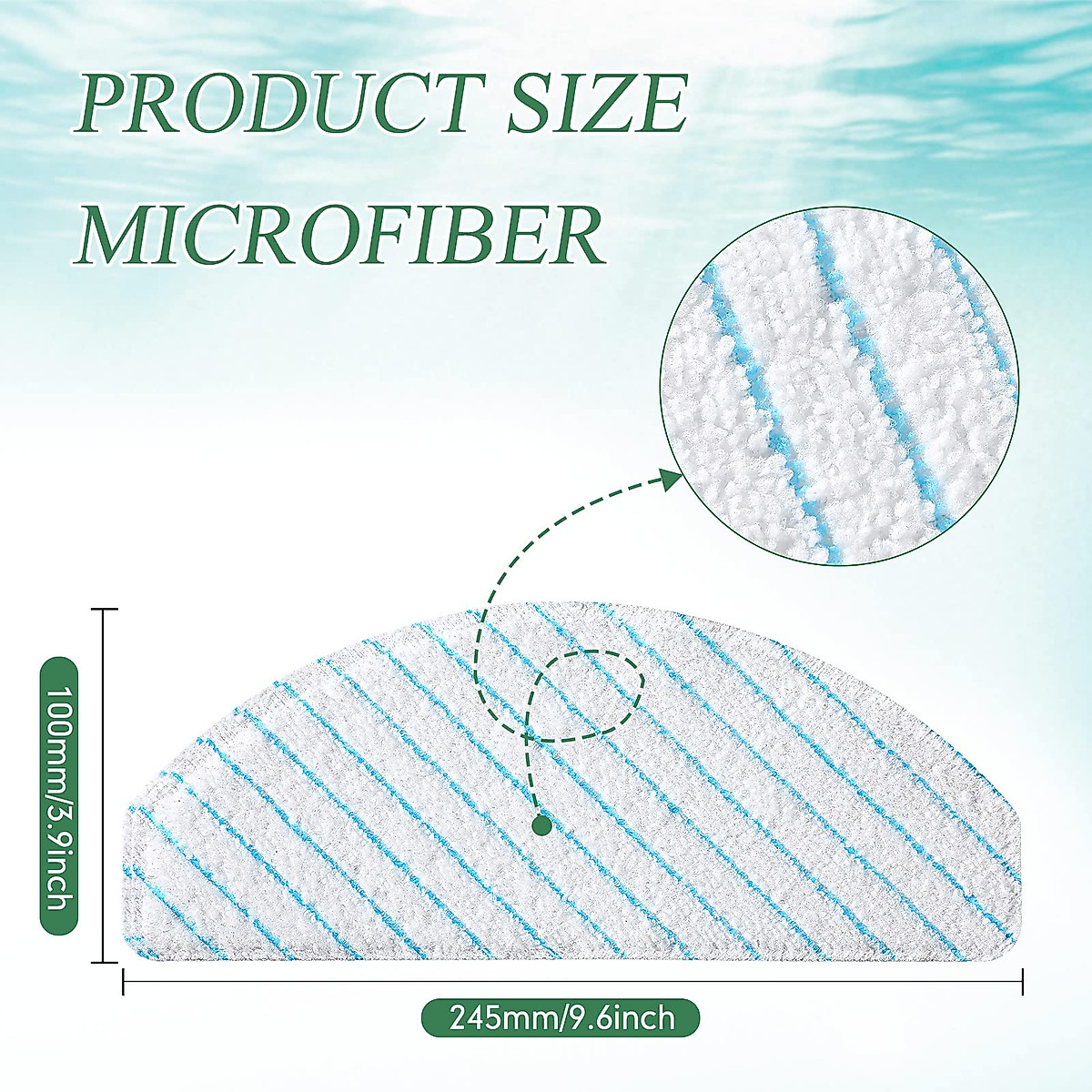 100 Packs Disposable Mop Pads Replacement Mopping Cloths Pads Compatible with T9 /T9+ /T8 /T8+ /T8 AIVI /N8 /N8 Pro /N8 Pro+ Robot Vacuum Cleaner