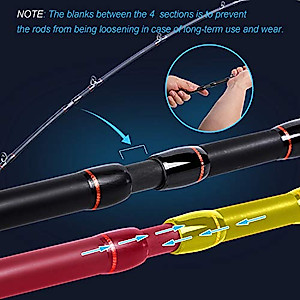 Sougayilang Ultralight Fishing Rod Reel Combos Portable Light Weight High Carbon 4 Pc Baitcaster Fishing Pole with Baitcasting Reel for Travel Freshwater Fishing-2.1M with Right Handed
