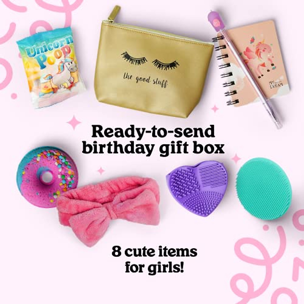 Birthday Gift Box for Teen Girls - Set of 8 Unique Presents from ColBox Gift