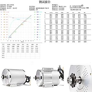 BLDC 72V 3000W Brushless Motor Kit with 24 Mosfet 50A Controller and Throttle for Electric Scooter E Bike Engine Motorcycle DIY Part Conversion Kit (6 Part in 1 and Motor with Foot)
