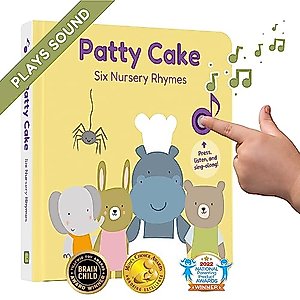 Cali's Books Patty Cake Nursery Rhyme Interactive Books for 1 Year Old - Perfect 1 Year Old Girl Gifts Sound Book for Toddlers 1-3 - Musical Book for Toddlers with 6 Favorite Songs