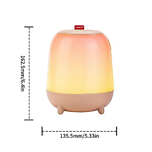 Humidifiers for Bedroom with Nightlight, Ultrasonic Cool Mist Humidifier Top Fill, Quiet Baby Air Humidifier with Night Light 5 Colors, Single/Double hole spray, Auto Shut-Off, 1.5L(Orange)