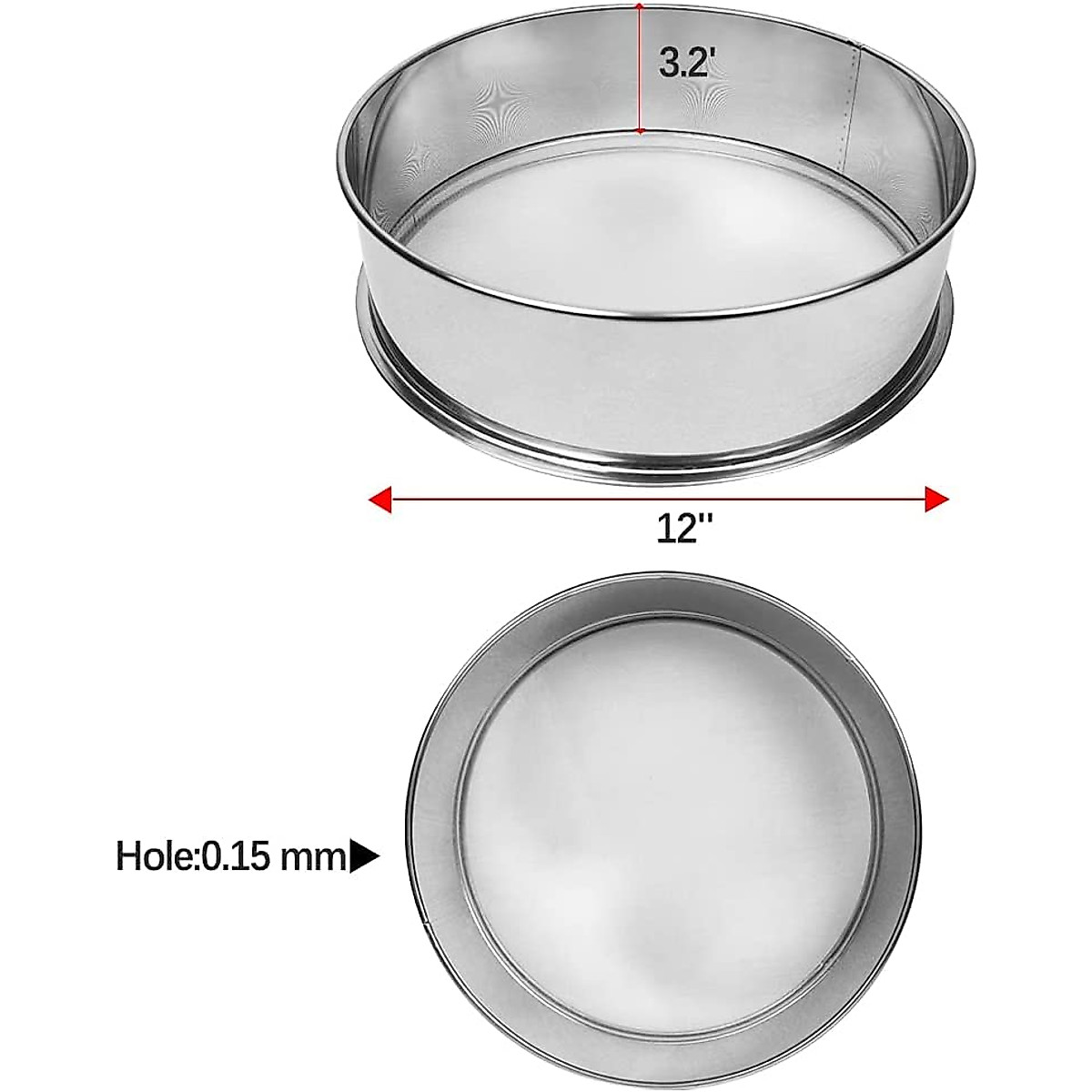 Sidasu Vibrating Sifter Mesh Screen Stainless Steel Vibrating Sieve Mesh Screen 100 Mesh for Automatic Powder Sifter Machine
