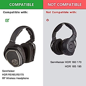 Velour Earpad Repair Parts Suit Replacement Ear Pads Compatible with Sennheiser HDR RS165,RS175 RF Wireless Headphone …