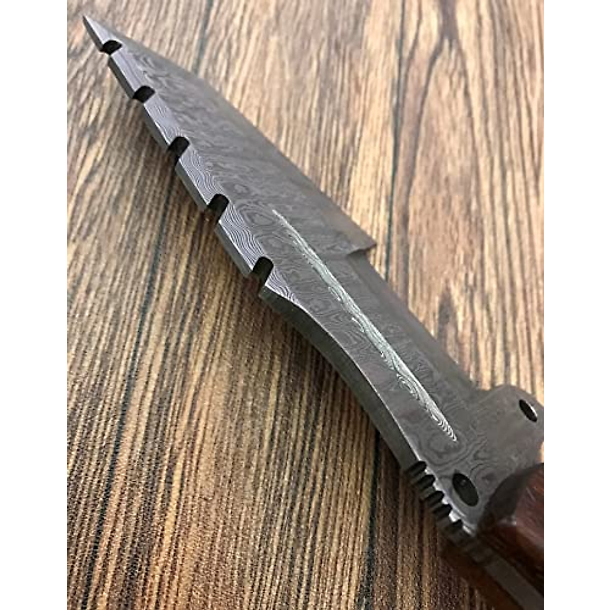 TR-1168 Custom Handmade Damascus Steel 10 Inches Tracker Knife - Perfect Grip walnut wood Handle (TR-987) (TR-2195)