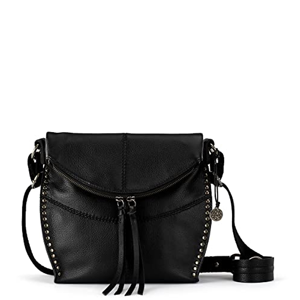 The Sak womens Leather, & Silverlake Crossbody Bag in Leather Casual Purse with Adjustable Strap Zipper Pockets, Black Ii, One Size US