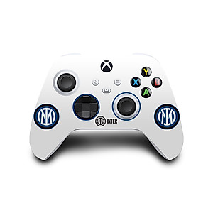 Head Case Designs Officially Licensed Inter Milan Logo On White Badge Vinyl Sticker Gaming Skin Decal Cover Compatible With Xbox Series S Console and Controller Bundle
