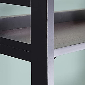 Linon Home Décor Crosby Black Cherry Five Shelf Bookcase