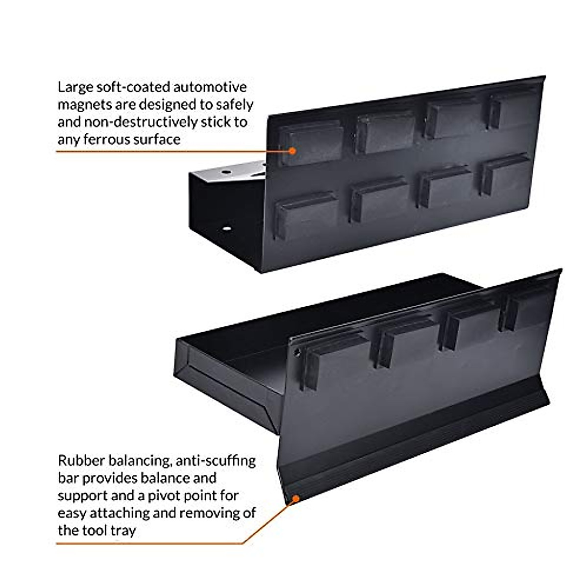Aain Magnetic Toolbox Tray Set, Tool Box holder Accessories for Tool Organizer,Garage Storage, 2 Trays, Can Caddy, Paper Towel & Screwdriver Holder (A049)