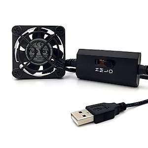 YupYay 40mm USB Fan Cooling Fan with 3 Adjustable Speed, Dual Ball Bearing 5V USB Fan Compatible for Face Shield, Helmet, Tablet TV Receiver Router DVR Playstation Xbox Computer Cabinet Cooling