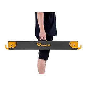 WORKESS Saw Horses 2 Pack Folding, Heavy Duty Sawhorse Table 2600 Lbs Load Capacity with 2x4 Support Legs, Portable Folding and Fast Open Legs and Easy Grip Handle for Woodworking.