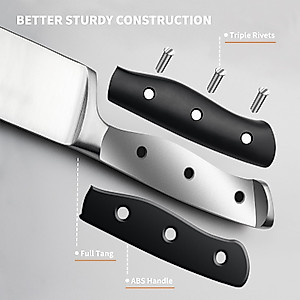 Alata Chef Knife, 8 Inch Razor-Sharp High Carbon Stainless Steel Sharp Kitchen Knife with Ergonomic Handle