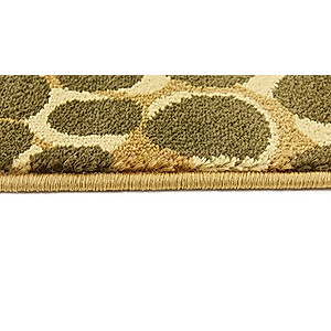 Unique Loom Barista Collection Modern, Abstract, Geometric, Circles, Urban, Rustic, Warm Colors Area Rug, 9 ft x 12 ft, Beige/Burgundy