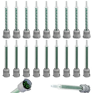 20 Pieces Epoxy Adhesive Mixing Nozzle Tip Resin Mixer Adhesive Gun Applicatior for 50ml/1.7oz(1:1Ratio)