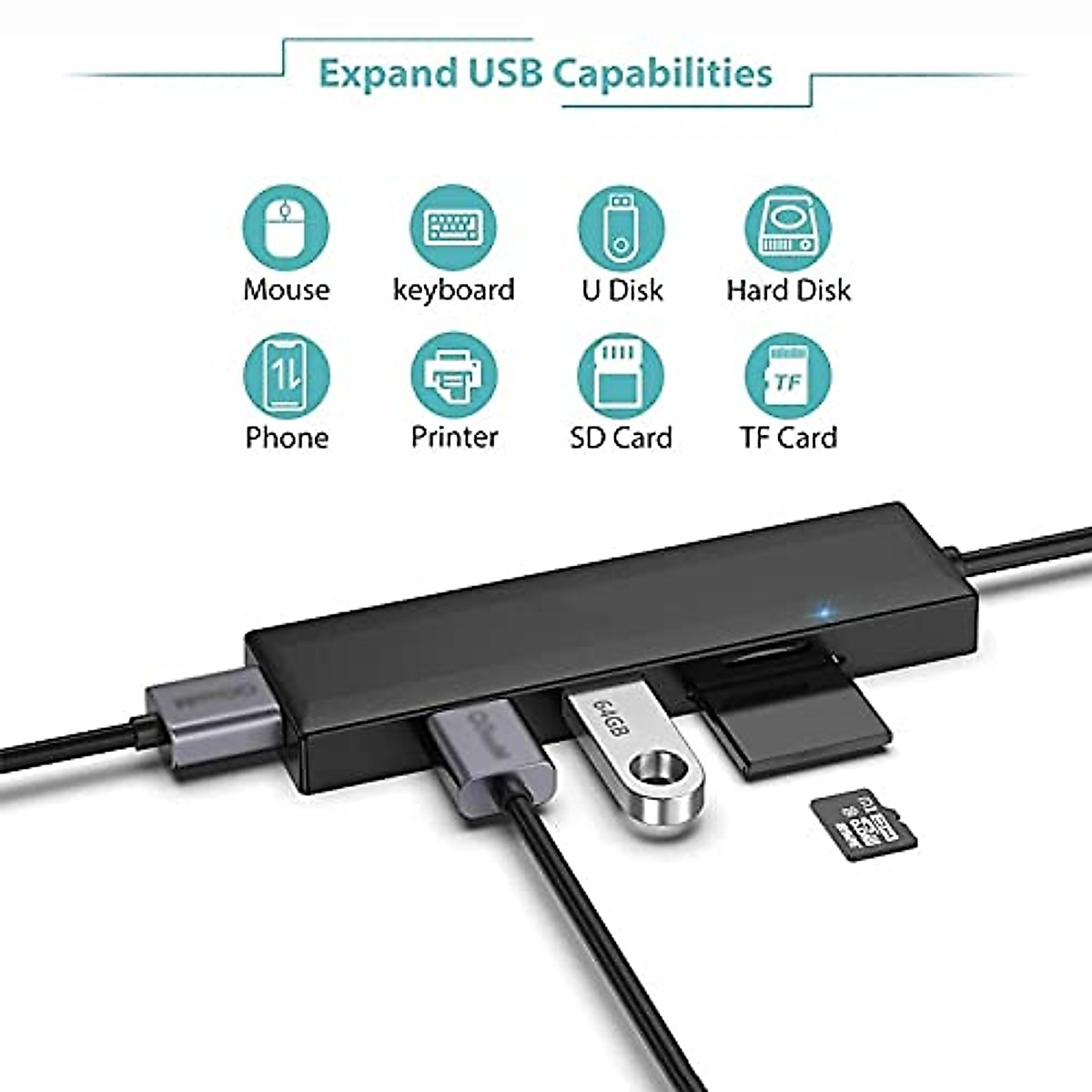 WJCCY USB Hub 3.0 Adapter Card Reader USB Splitter for Laptops USB 3.0 Hub for PC Computer Accessories
