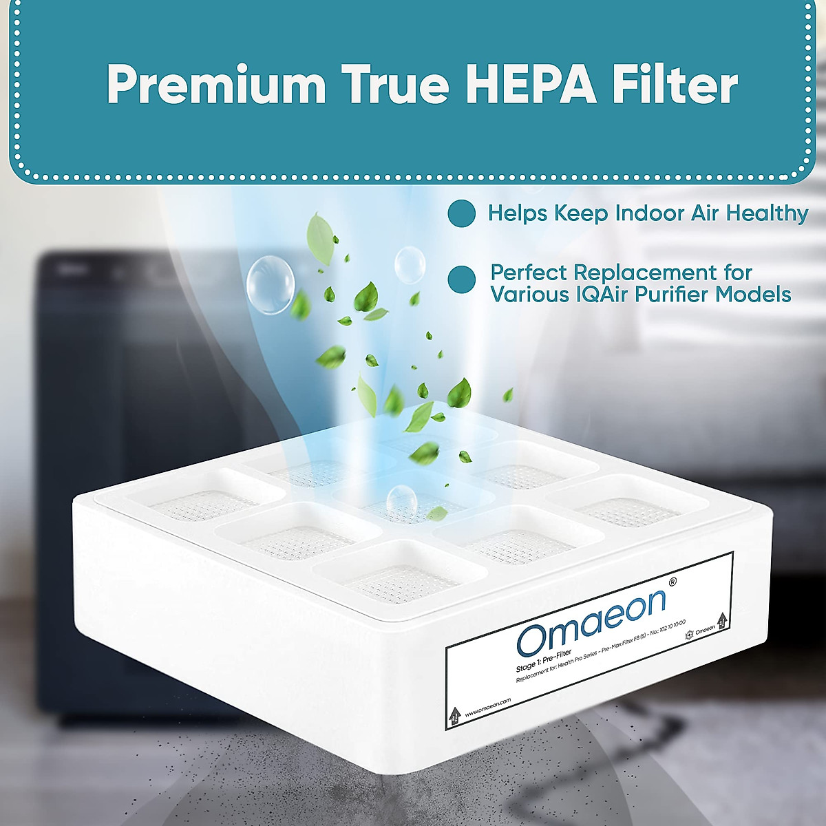 Omaeon Branded Pre-Filter Compatible with IQAir Pre-Max (F1) HealthPro Series F8(S)