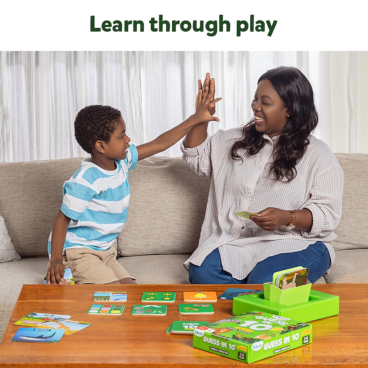 Skillmatics Card Game - Guess in 10 Junior Animals for Kids, Boys, Girls Who Love Educational Toys, Travel Games, Gifts for Ages 3, 4, 5, 6