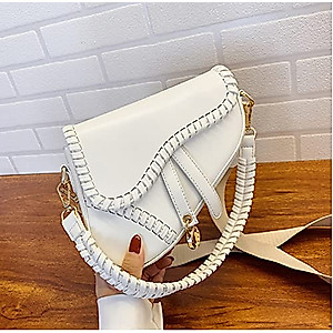 ANLJED Women Trendy Saddle Shoulder Bag Clutch Purse Underarm Handbag Satchel HandBag Crossbody Bag
