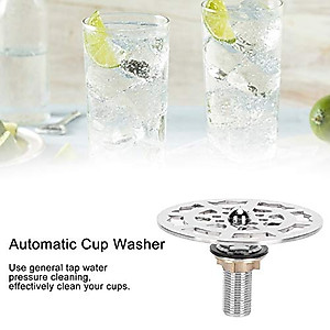 Automatic Cup Cleaner Dishwasher Head Bar Rinser Accessory Washer for Glass Washer Faucet Stainless Steel