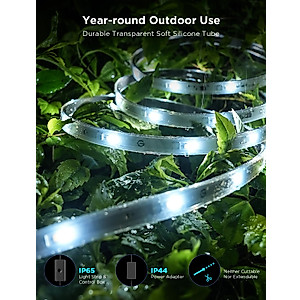 Govee RGBIC Pro Outdoor Strip Lights with Warm and Cold White, 32.8ft WiFi Outdoor LED Eave Lights Waterproof, Outdoor Lights Work with Alexa, App Control for Eave, Stairs, Porch