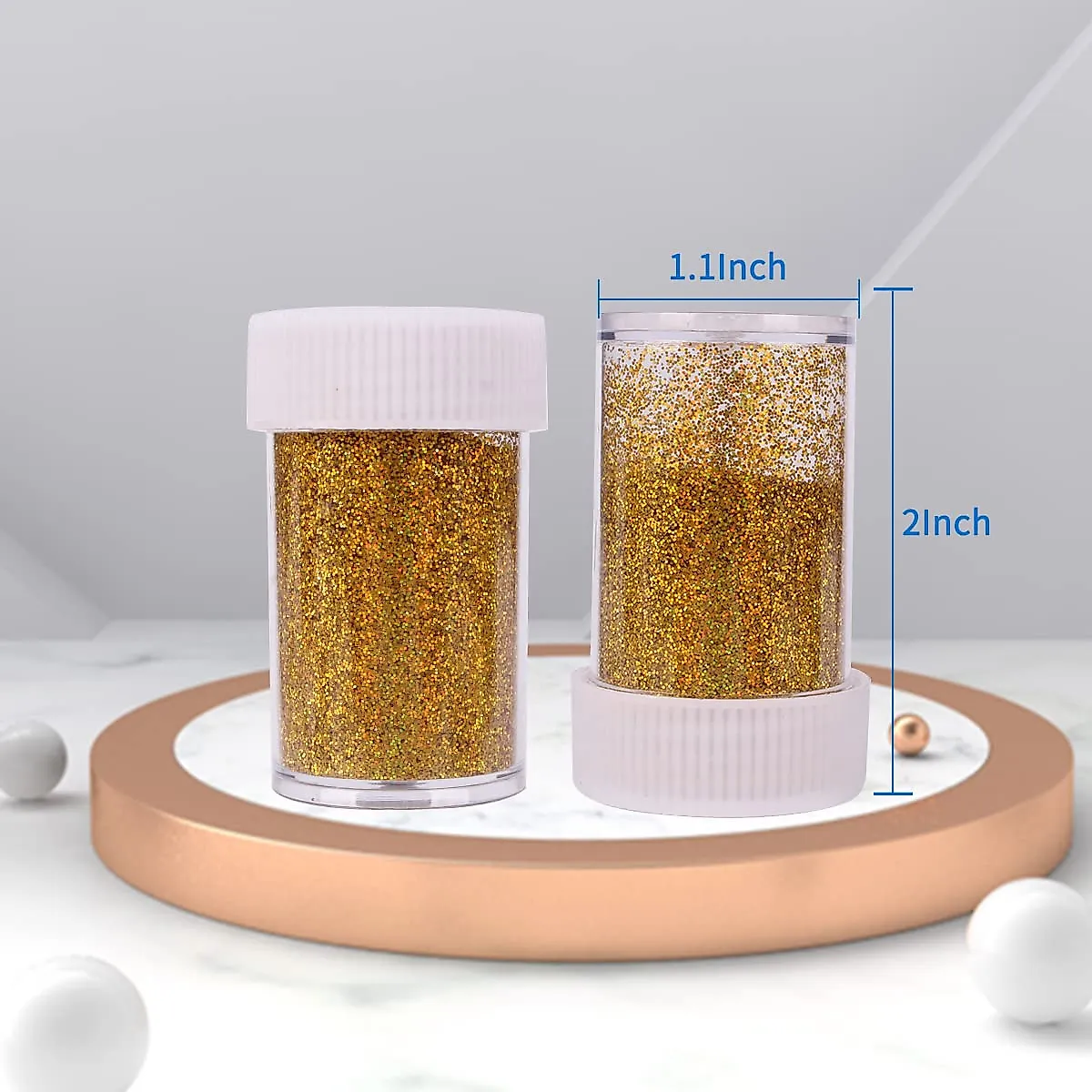 18g/Bottle, 20 Pack Shake Jar Fine Glitter,Assorted Extra Fine Glitter Powder for Nail Art DIY Craft Tumbler Epoxy Resin Jewelry Making Christmas Ornament Decotation