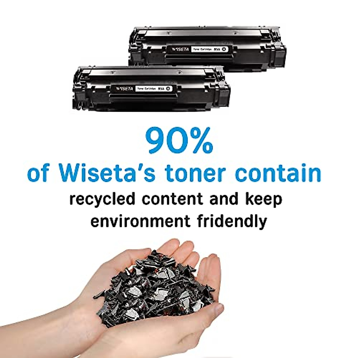 WISETA 85A P1102W CE285A Toner Cartridges for HP 85A Black Laserjet CE285A Toner Cartridges to Compatible with Laserjet Pro HP P1102W P1109W M1217NFW M1212NF Printer Ink Cartridge(2 Black)