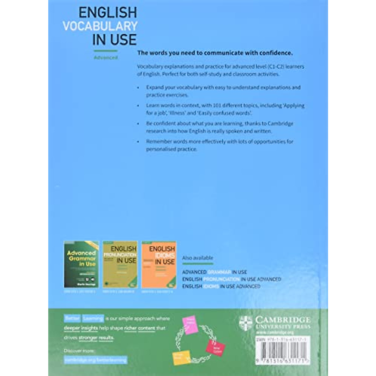 English Vocabulary in Use: Advanced Book with Answers: Vocabulary Reference and Practice