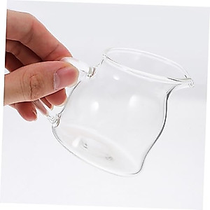 MOLUCKFU Milk Cup Coffee Creamers Cups Coffee Hutch Coffee Pod Maker Coffee Pitcher Sauce Containers Clear Mugs Coffee Can Coffee Mugs Coffee Kettle Sauce Pitcher Tea Mug Transparent Glass