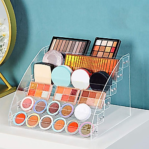Yebeauty Clear Nail Polish Display Holder Organizer, 6 Layers Acrylic Organizer Storage Tray Rack Stand Holder for Cosmetic Eyeglasses Lash Display