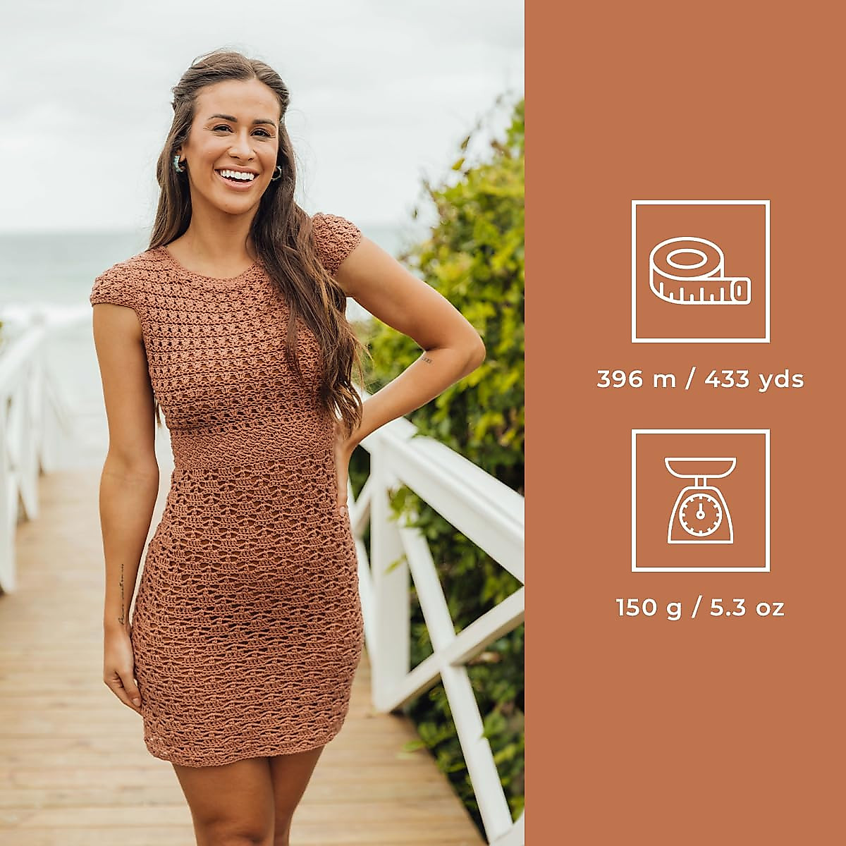 Circulo Charme Cotton Yarn for Crochet and Knitting – 100% Mercerized Brazilian Virgin Cotton (Pack of 1 Ball) – Red Yarn, 3951 - Viva Magenta, 5.3 oz, 433 yds – Sport