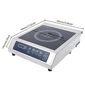 High Power Portable Induction Cooker, 110V 1800W Induction Cooker Cooktop Countertop Burner Induction Cooktop with 13 Speed Adjustment Electromagnetic Oven with Timed Cooking