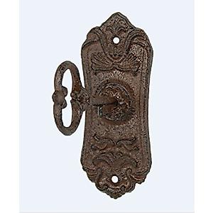 Upper Deck UX1005 Skeleton Key Cast Iron Coat Wall Hook and Key Rack