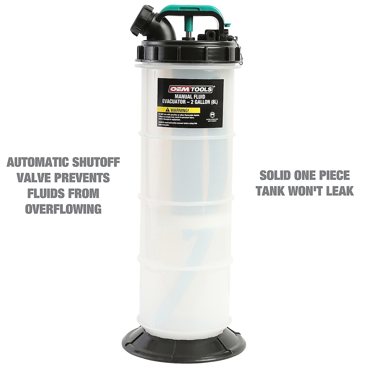 OEMTOOLS 24936 8 Quarts (2 Gallons) Manual Fluid Extractor, Oil Extractor Pump, Automotive Fluid Extractor for Various Oils and Fluids, Oil Pump Extractor