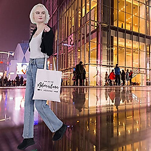 VAMSII and so the Adventure Begins Tote Bag Bride Shoulder Bag Adventure Lover Gift Bachelorette Party Gift Bag Graduation Gifts (Tote Bag)