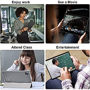 FACETEL Android 11 Tablet 10.1" Q10PRO Tablets:4GB RAM|128GB ROM|5G Wi-Fi|Octa-Core|8000mAh|Bluetooth |Google Certified|with Keyboard, Mouse, Earphones etc./Support Split Screen-Black