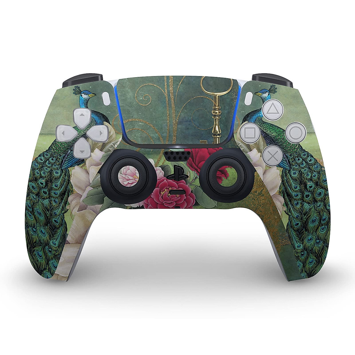 Head Case Designs Officially Licensed Jena DellaGrottaglia Peacock Animals Vinyl Faceplate Gaming Skin Decal Compatible With Sony PlayStation 5 PS5 Digital Edition Console and DualSense Controller