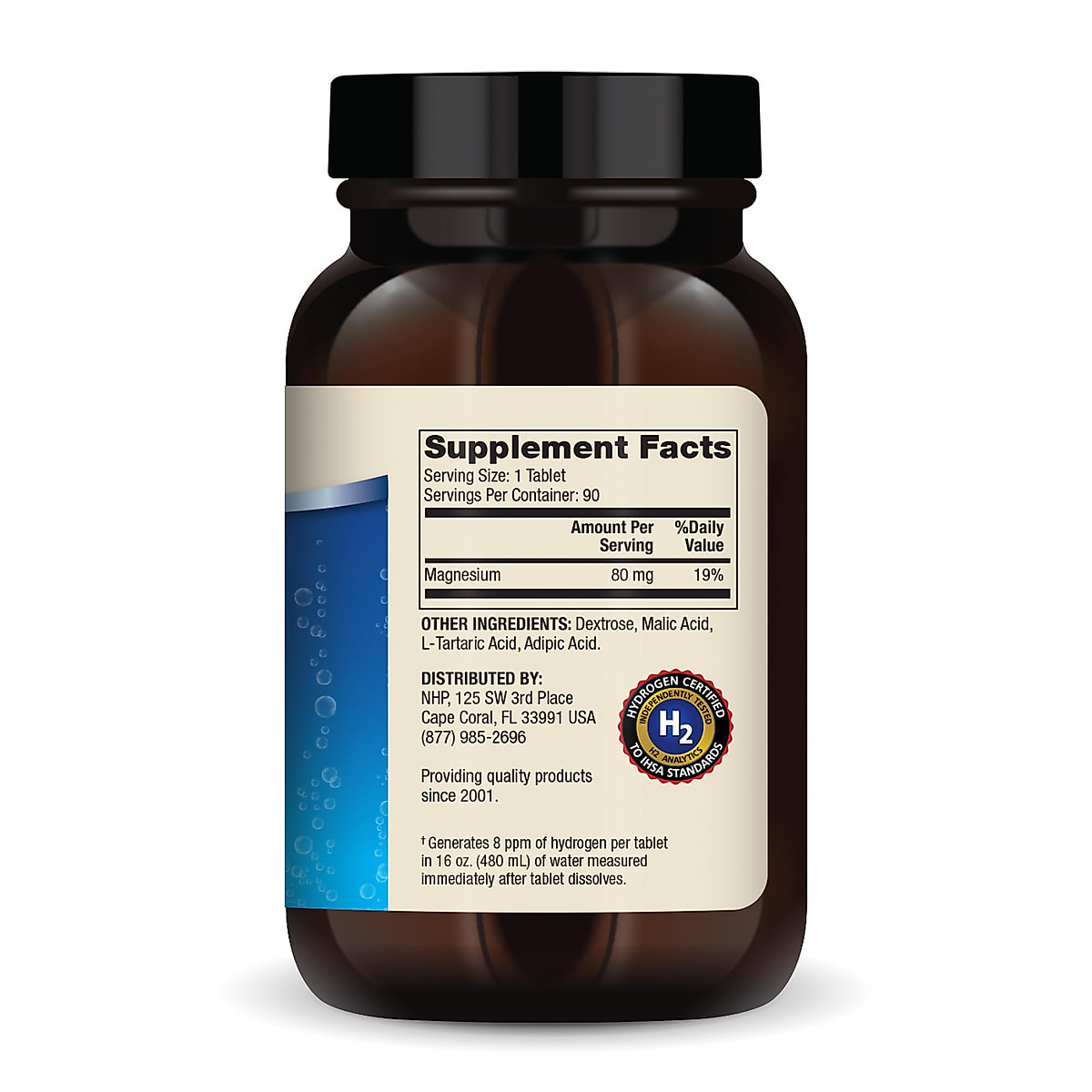 Dr. Mercola H2 Molecular Hydrogen, 90 Servings (90 Tablets), Dietary Supplement, Supports Brain Health and Cognitive Function, Non GMO